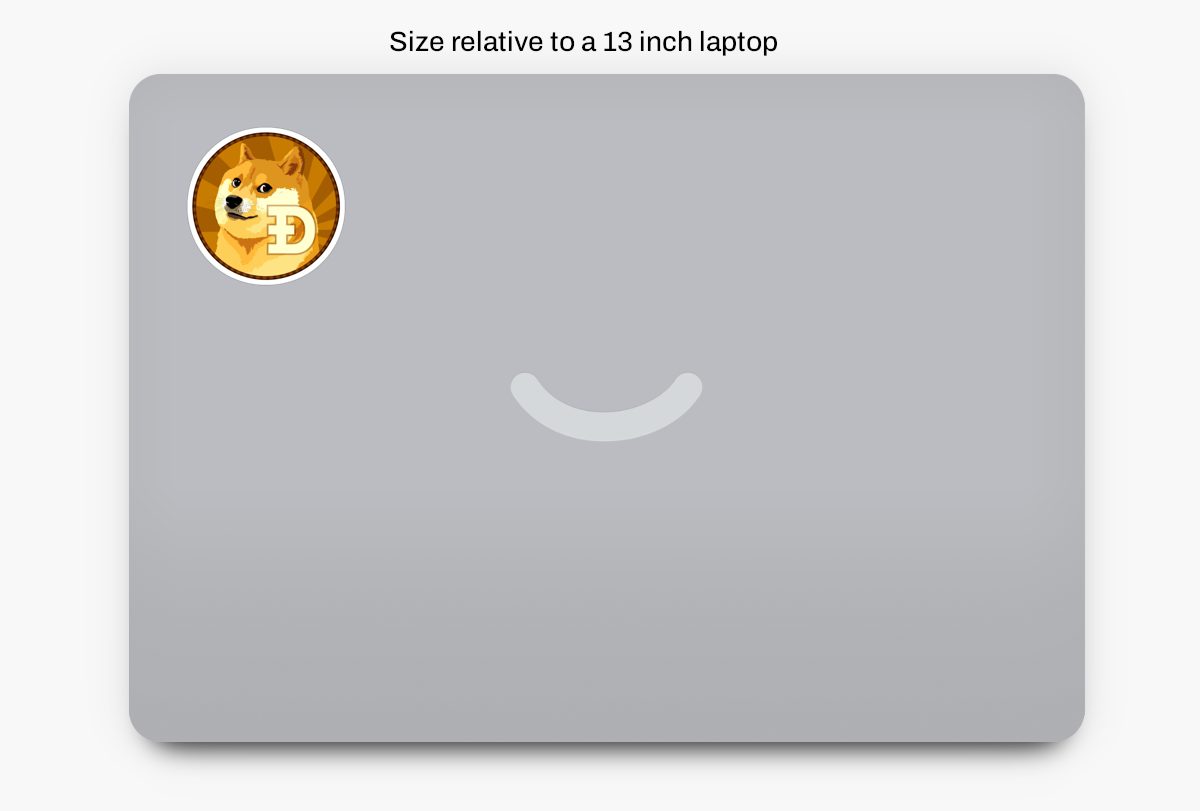 Buy Dogecoin classic icon sticker Online at Best Prices in India ...