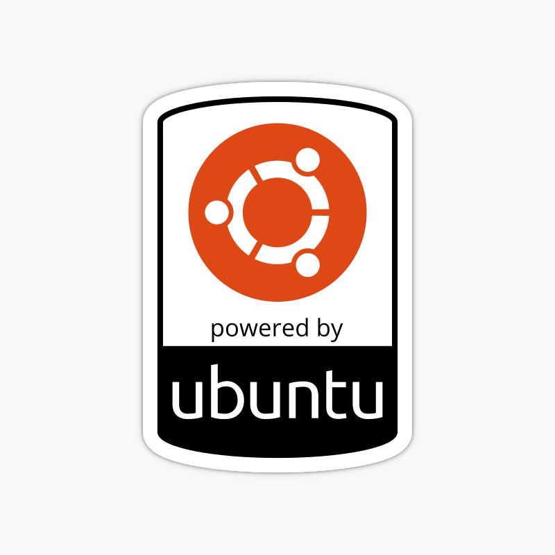 Buy Powered by Ubuntu sticker Online at Best Prices in India - Sticker ...